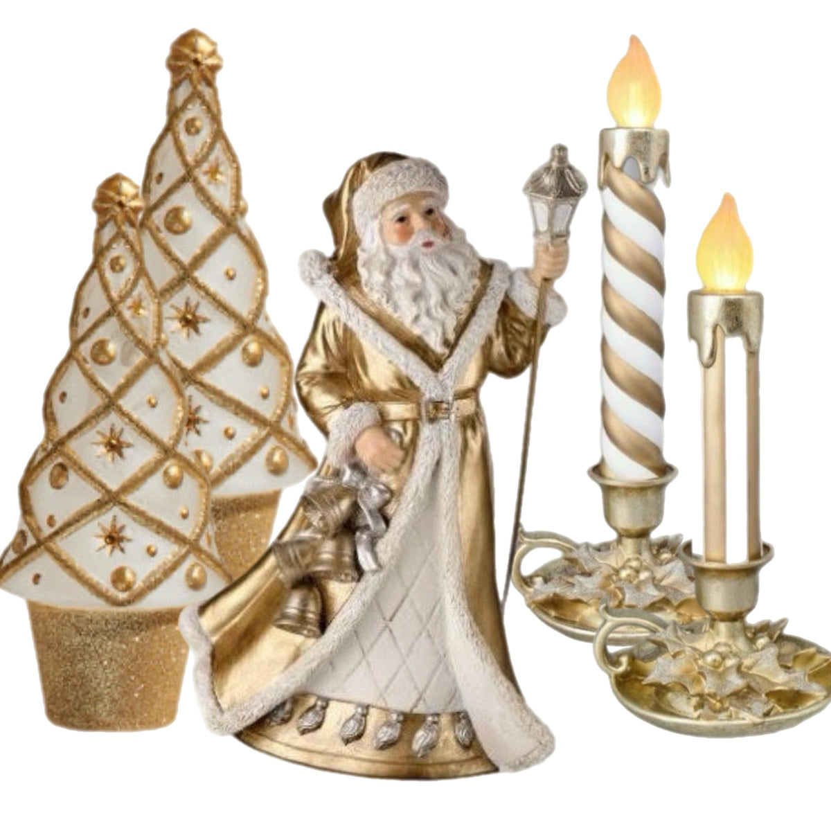 Golden Elegance Figurines & Tabletop Decor – Tinseltown Christmas Emporium