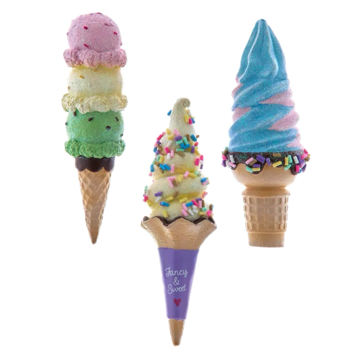 Assorted Ice Cream Cone Ornament, INDIVIDUALLY SOLD – Tinseltown ...