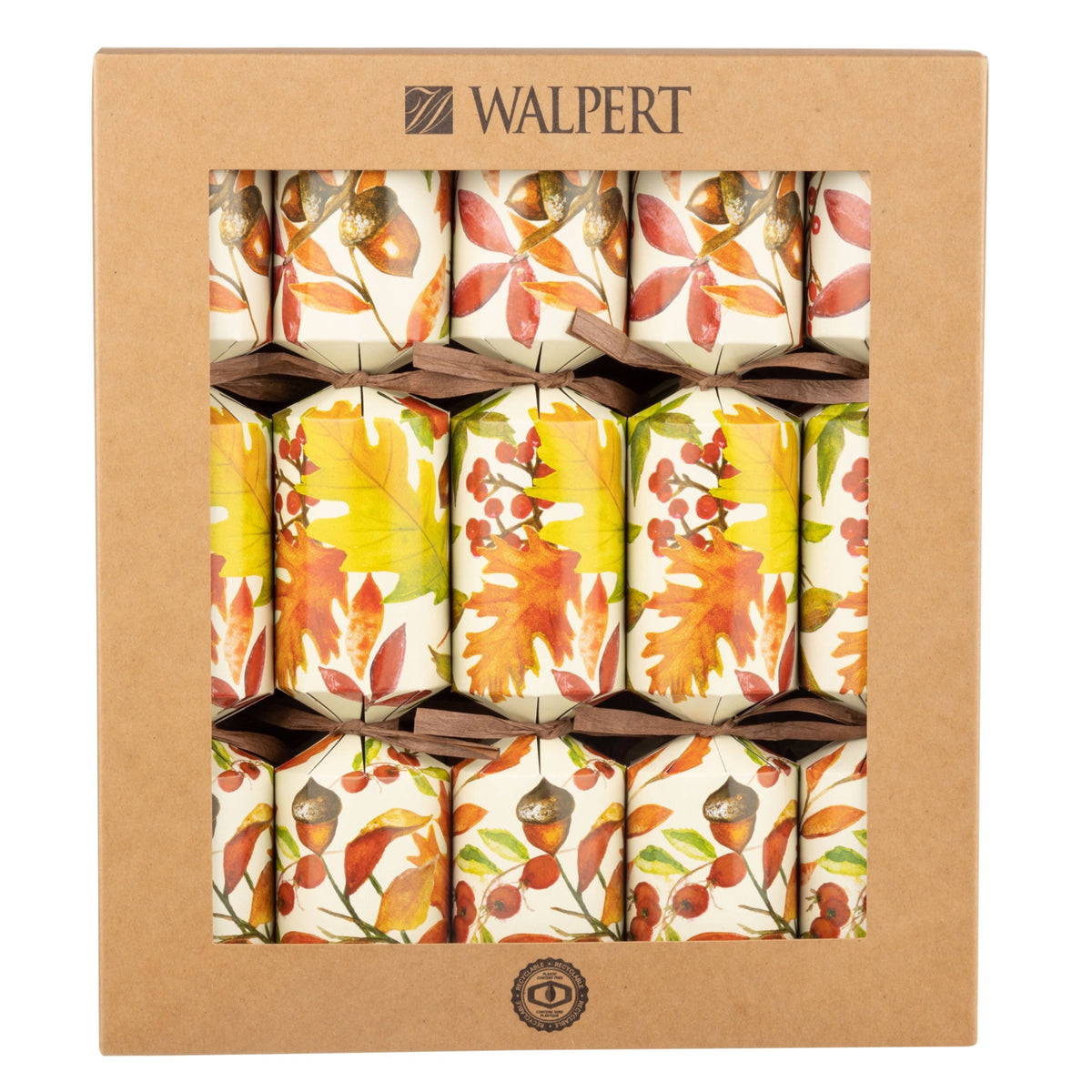 Acorn & Leaves Crackers, Set Of 10 – Tinseltown Christmas Emporium